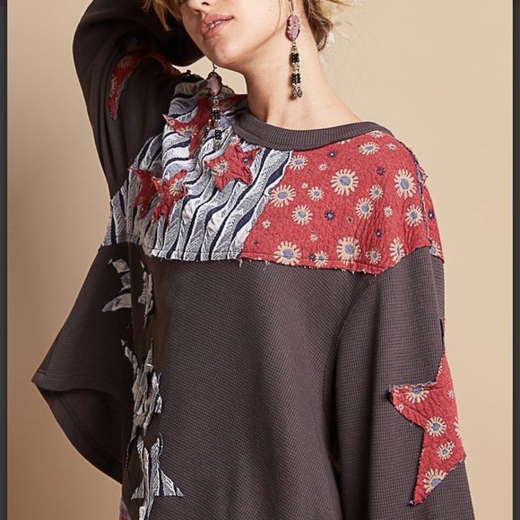 POL | Sweaters | P5482 Left Pol Patchwork Star Patterned Top | Poshmark
